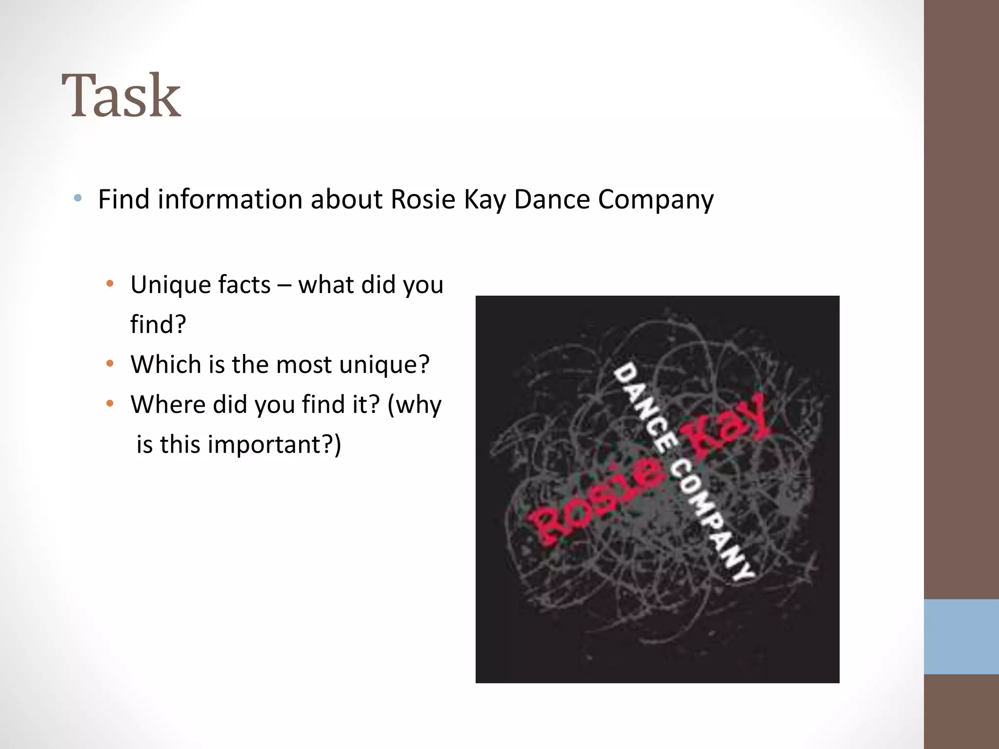 Dance L4 research task | PPTX