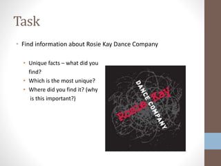 Dance L4 research task | PPTX
