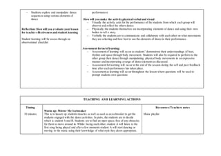 Dance lesson 1 | DOCX