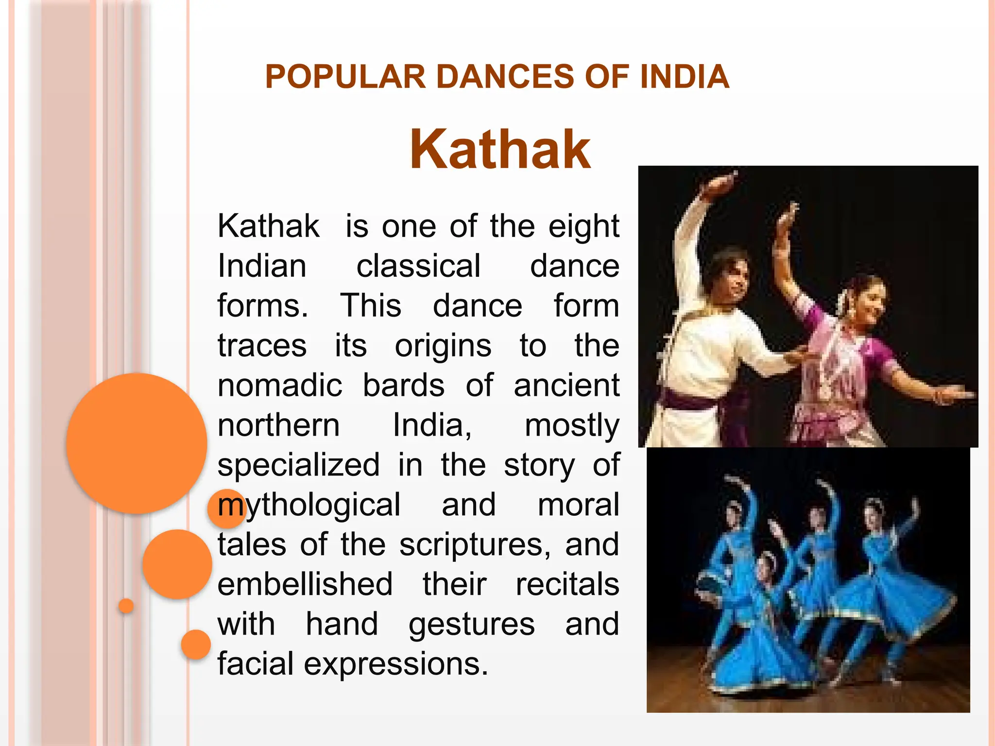 DANCES OF INDIA -to describe different dance forms | PPTX