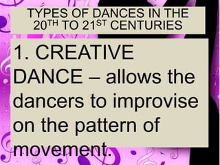 DANCING THE MODEN WAY | PPTX