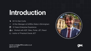 Oracle JET and React Frontends.pptx | Web Development | Internet