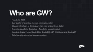 Oracle JET and React Frontends.pptx | Web Development | Internet