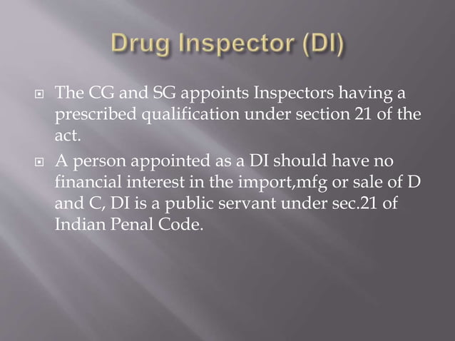 D and C act 1940 and rules 1945 | PPTX | Pharmaceutical Industry ...