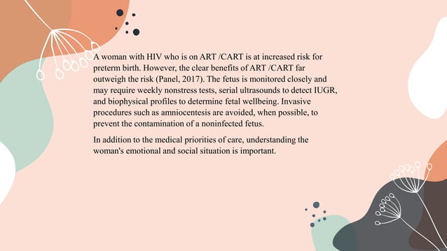 HIV positive mother and her bABY, RISK OF TRANSMISSION, ANTENATAL CARE ...