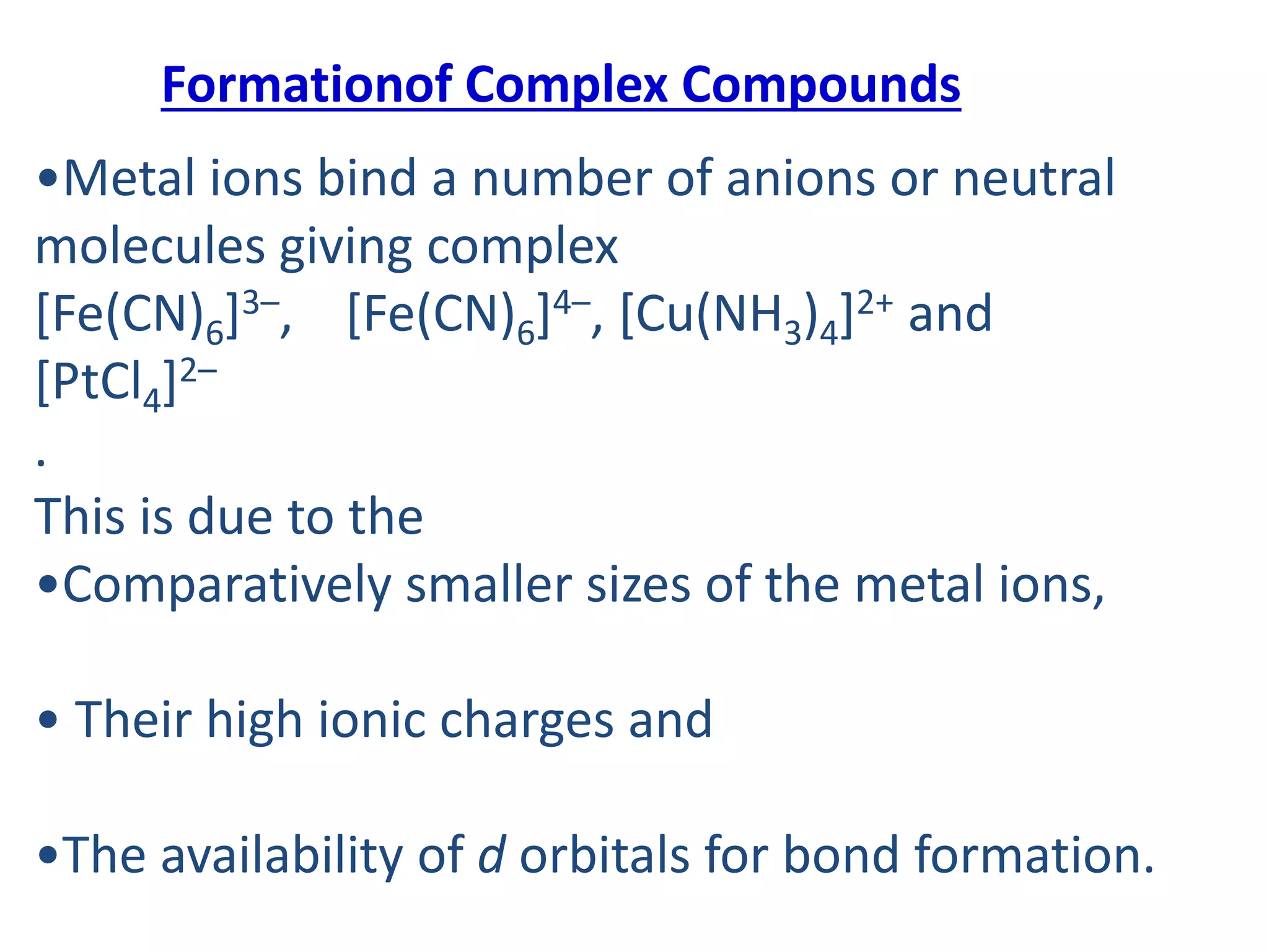 d and f block elements | PPTX
