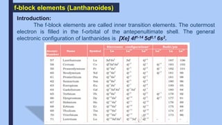 D and f block | PPTX