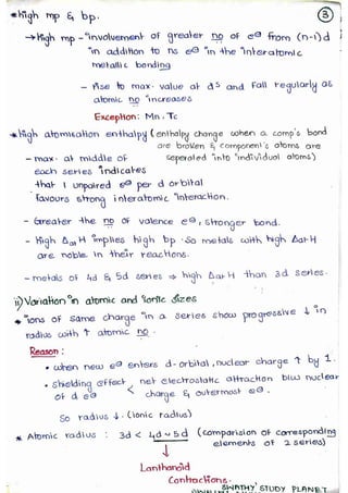 D and F Block Elements Notes .pdf