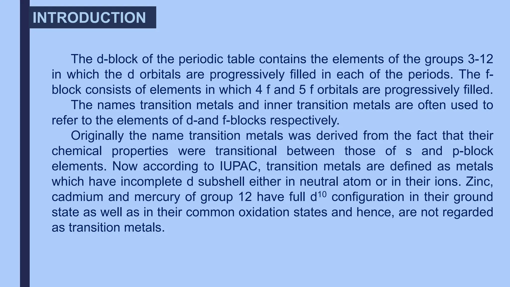 D And F Block Elements Ppt 2021 22 1 Pptx