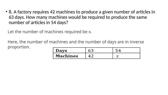 class viii math Direct and Inverse proportion | PPT