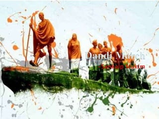 Mahatma Gandhi In Dandi March Sketch