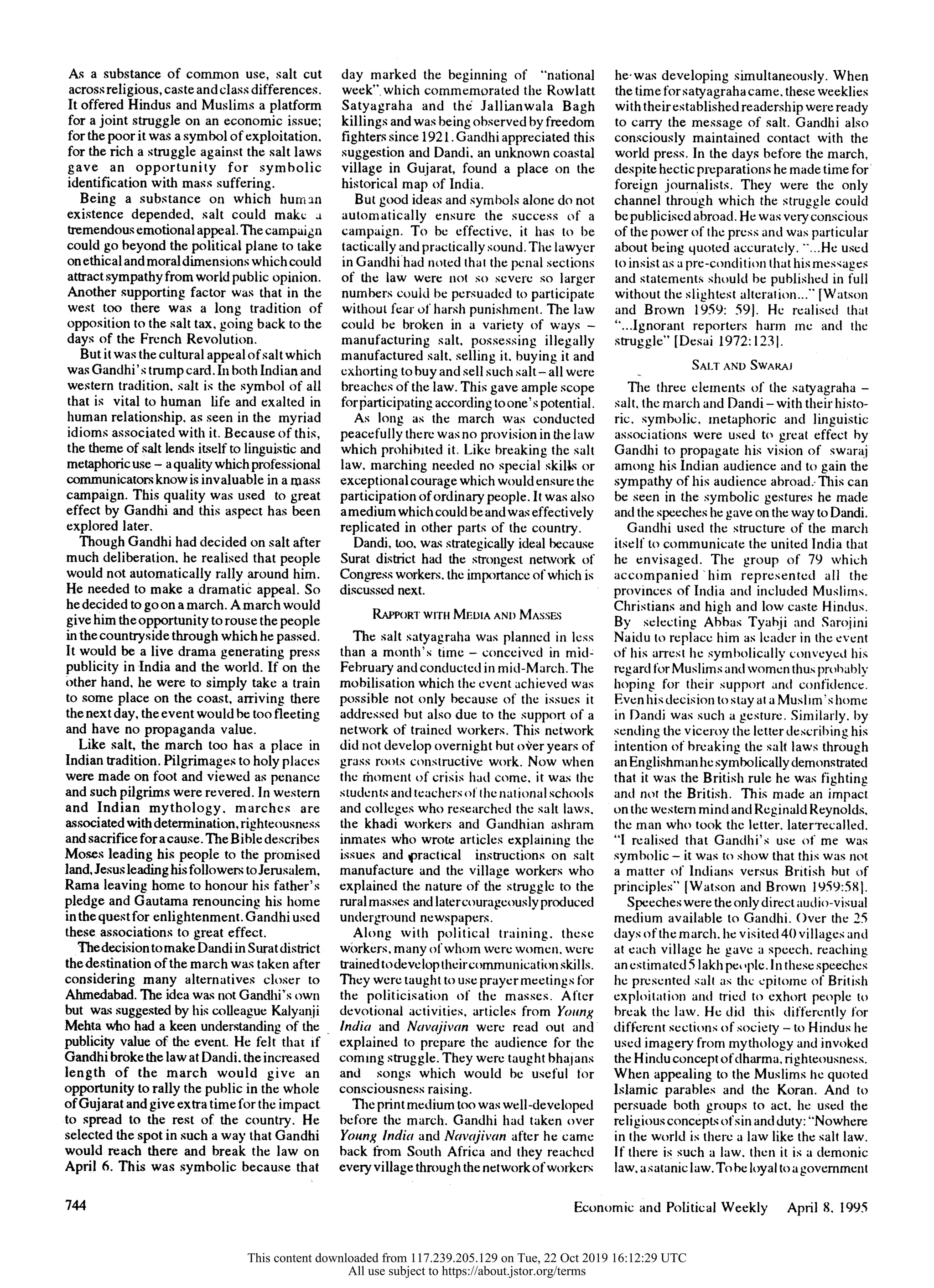 Dandi march communication | PDF