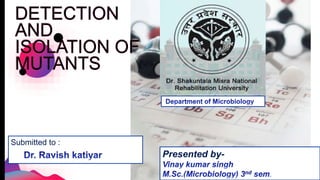 DETECTION AND ISOLATION | PPTX