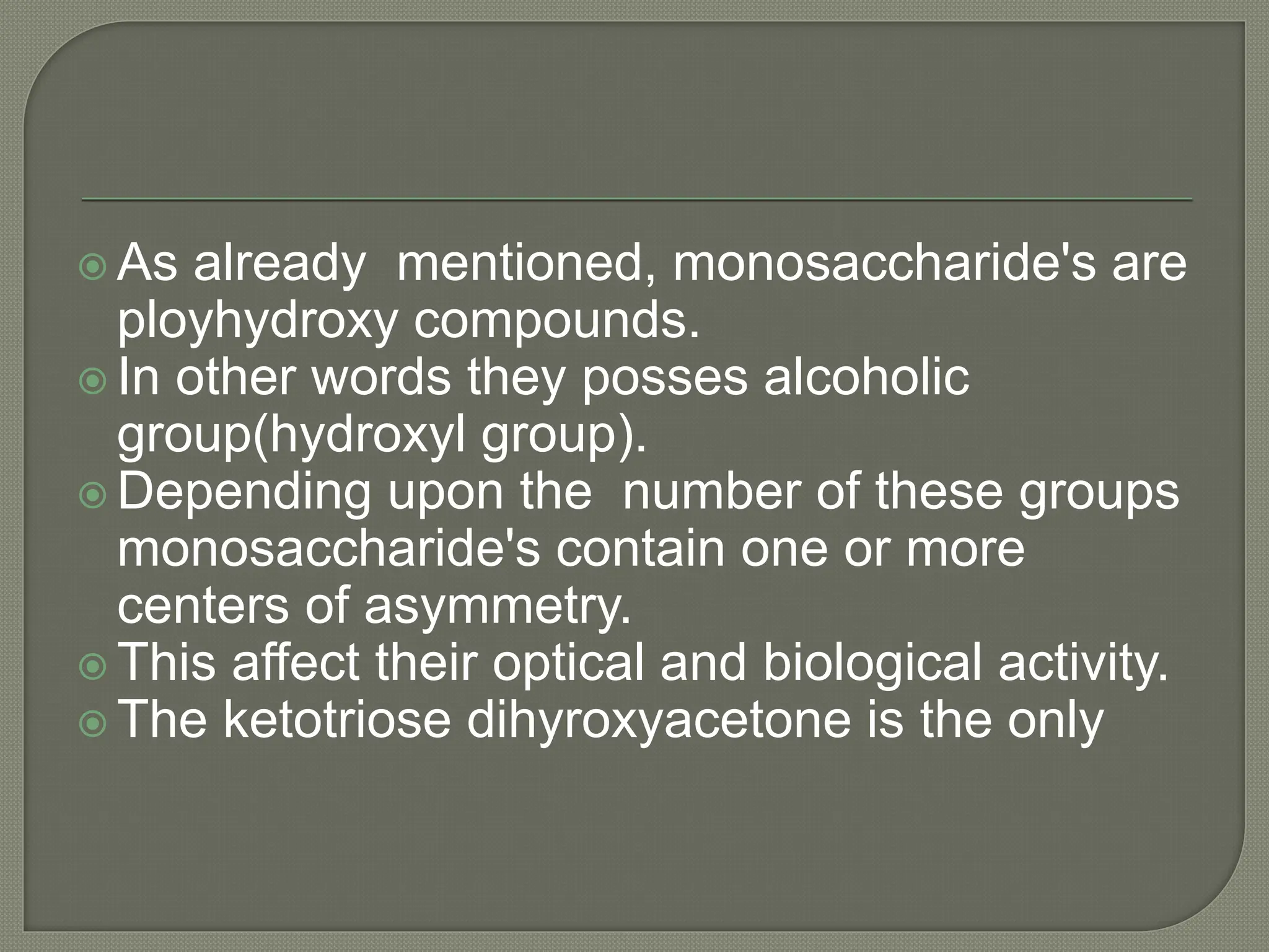 d and l monosaccharide Notes for All BS students | PPT