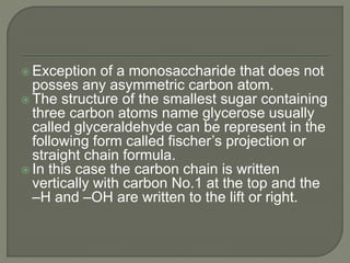 d and l monosaccharide Notes for All BS students | PPTX
