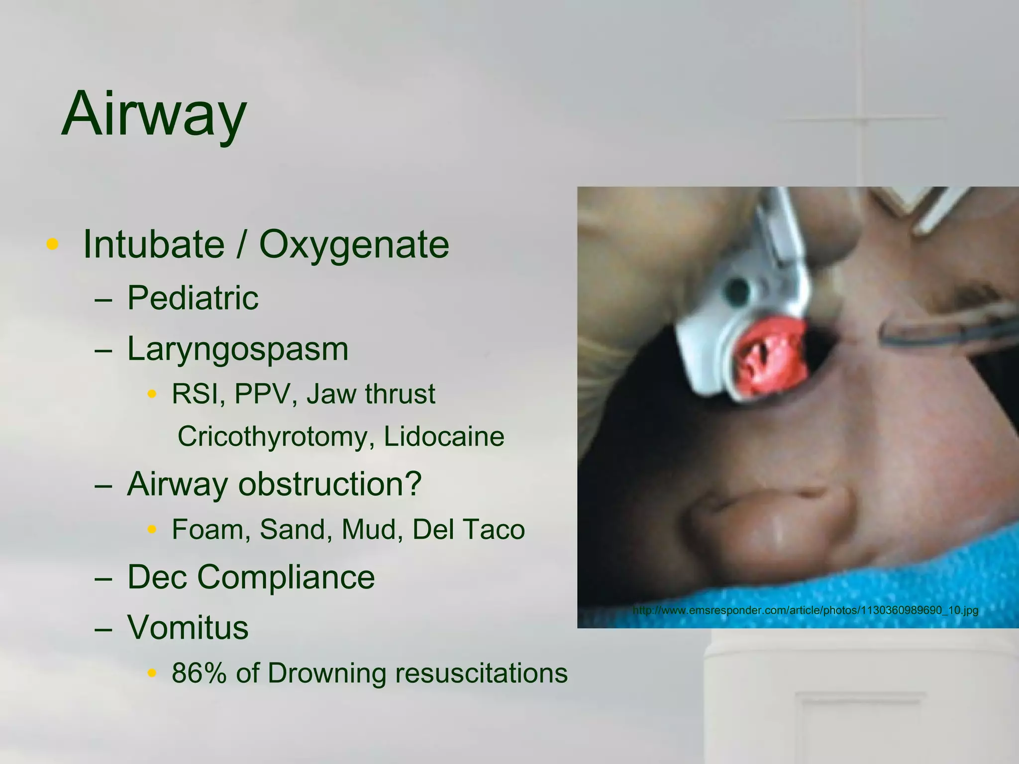 Drowning - DAN Diver Medical Technician | PPT