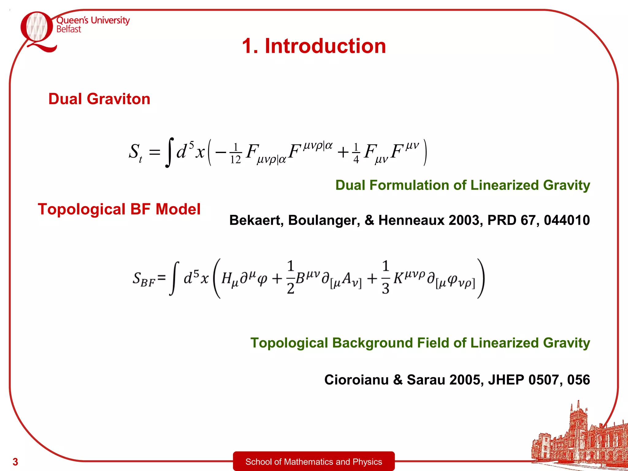 Dual Graviton coupled with a Topological BF Model | PPT