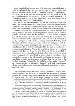 The three level approach to syntax | DOC