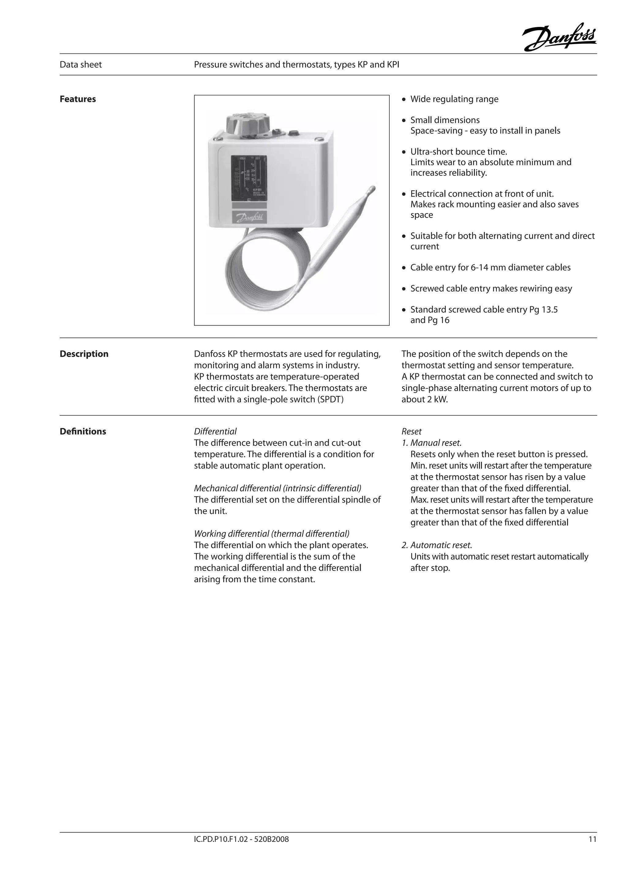 คู่มือการใช้งาน Danfoss รุ่น KPi | PDF
