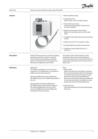 คู่มือการใช้งาน Danfoss รุ่น KPi | PDF