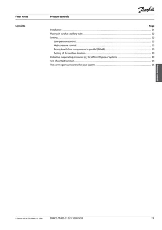 Danfoss Refrigeration Fitters Notes and practical hints | PDF