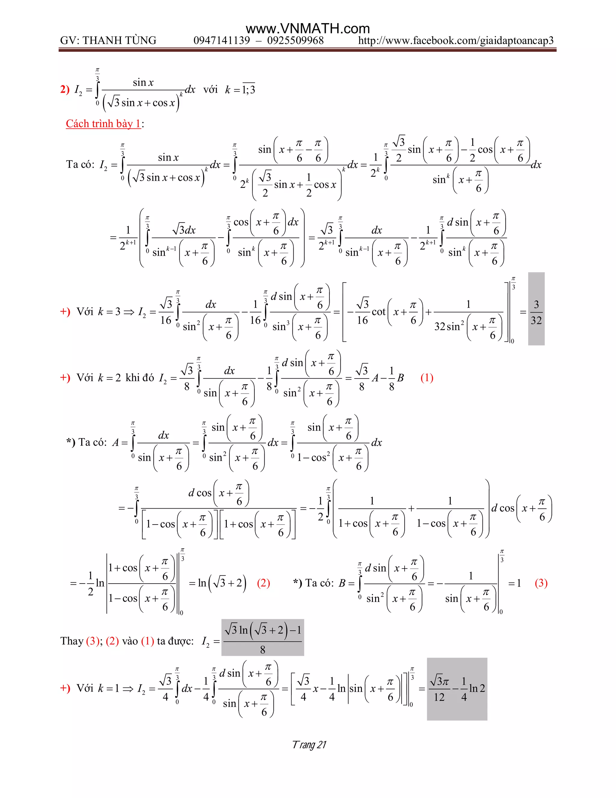 Dang tich-phan-dai-hoc | PDF