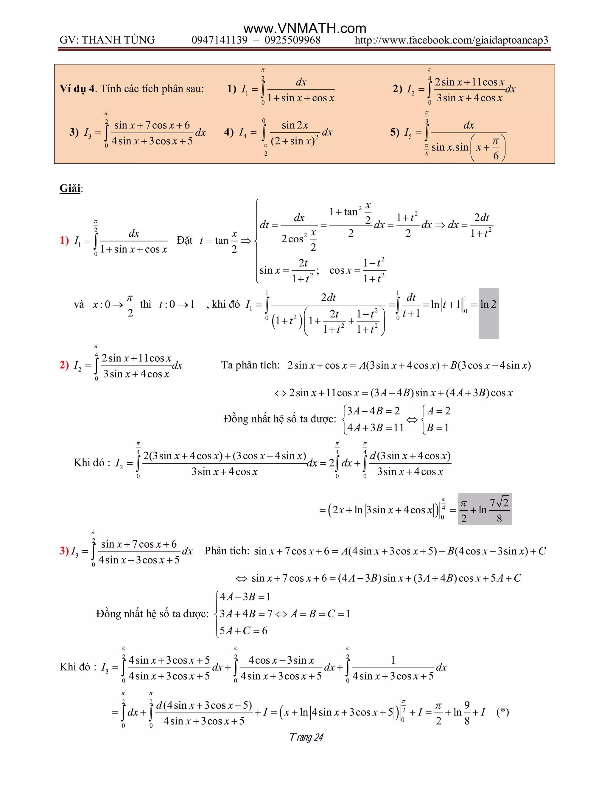 Dang tich-phan-dai-hoc | PDF