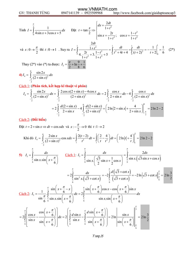 Dang tich-phan-dai-hoc | PDF