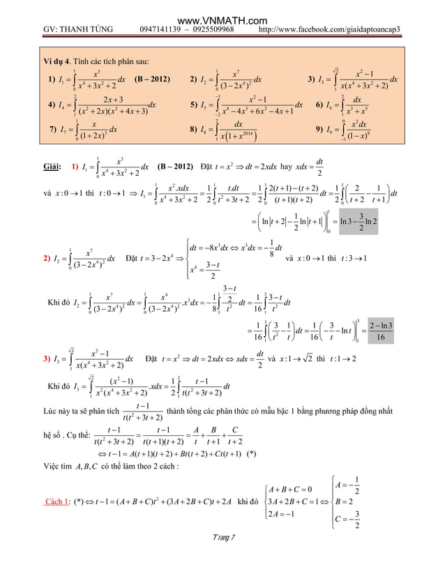 Dang tich-phan-dai-hoc | PDF