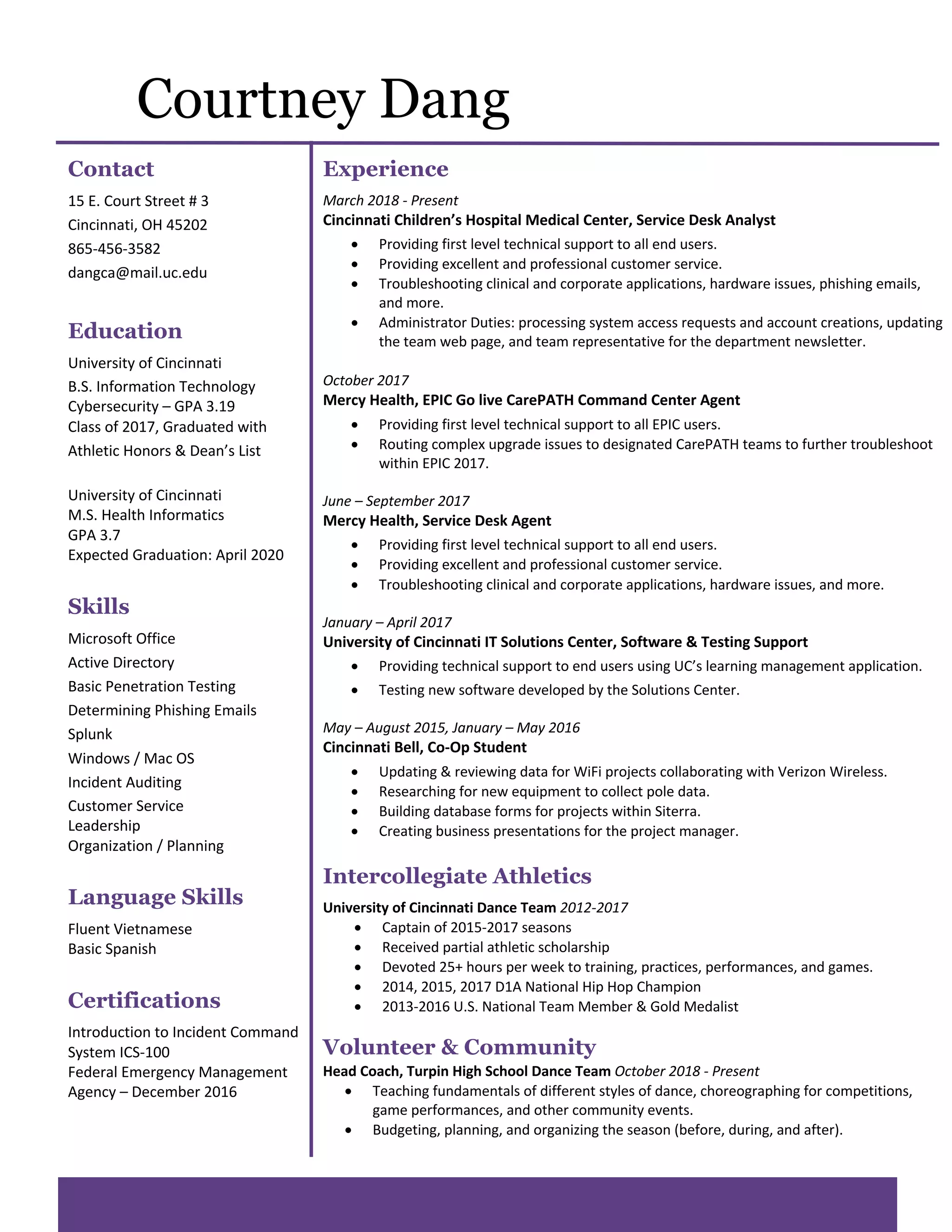 Courtney Dang Resume | PDF