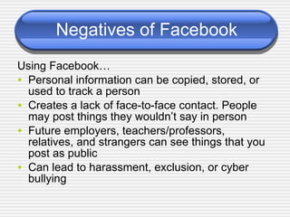 Facebook Presentation | PPT