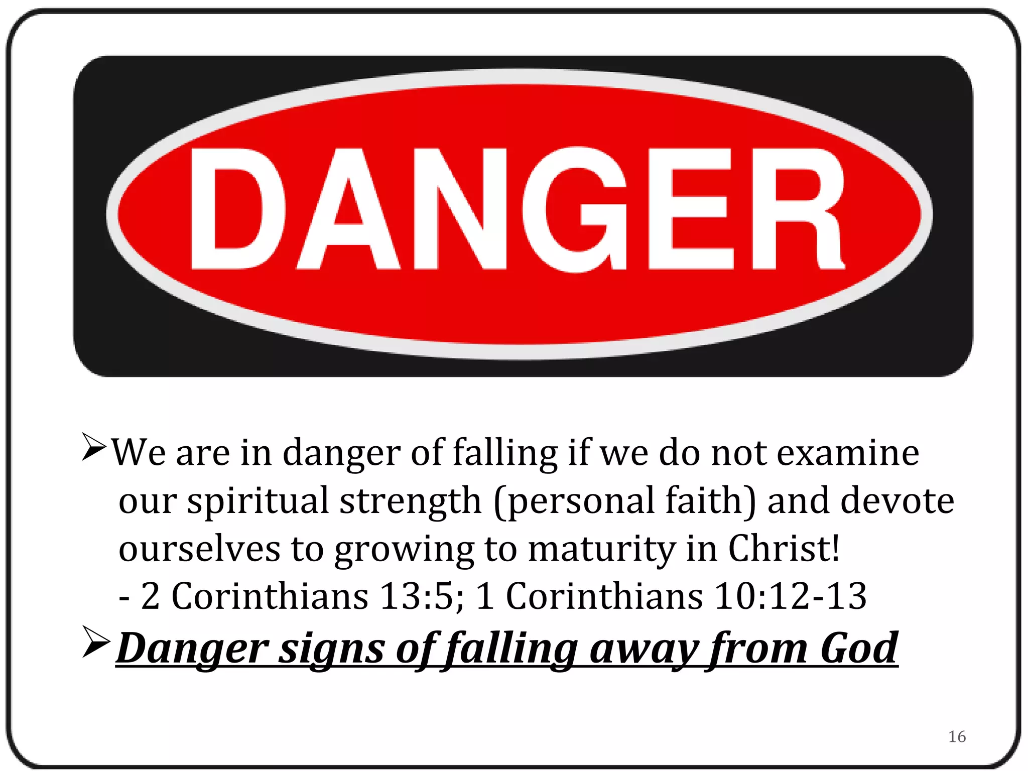 Danger spiritual hazards | PPT