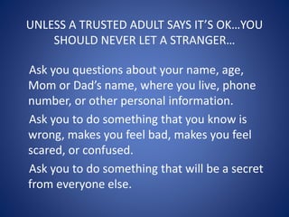 Danger from a stranger | PPTX