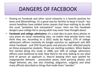 Danger of facebook | PPT