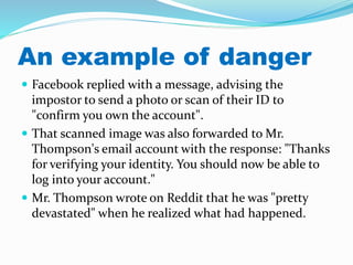 Dangers of Facebook | PPT