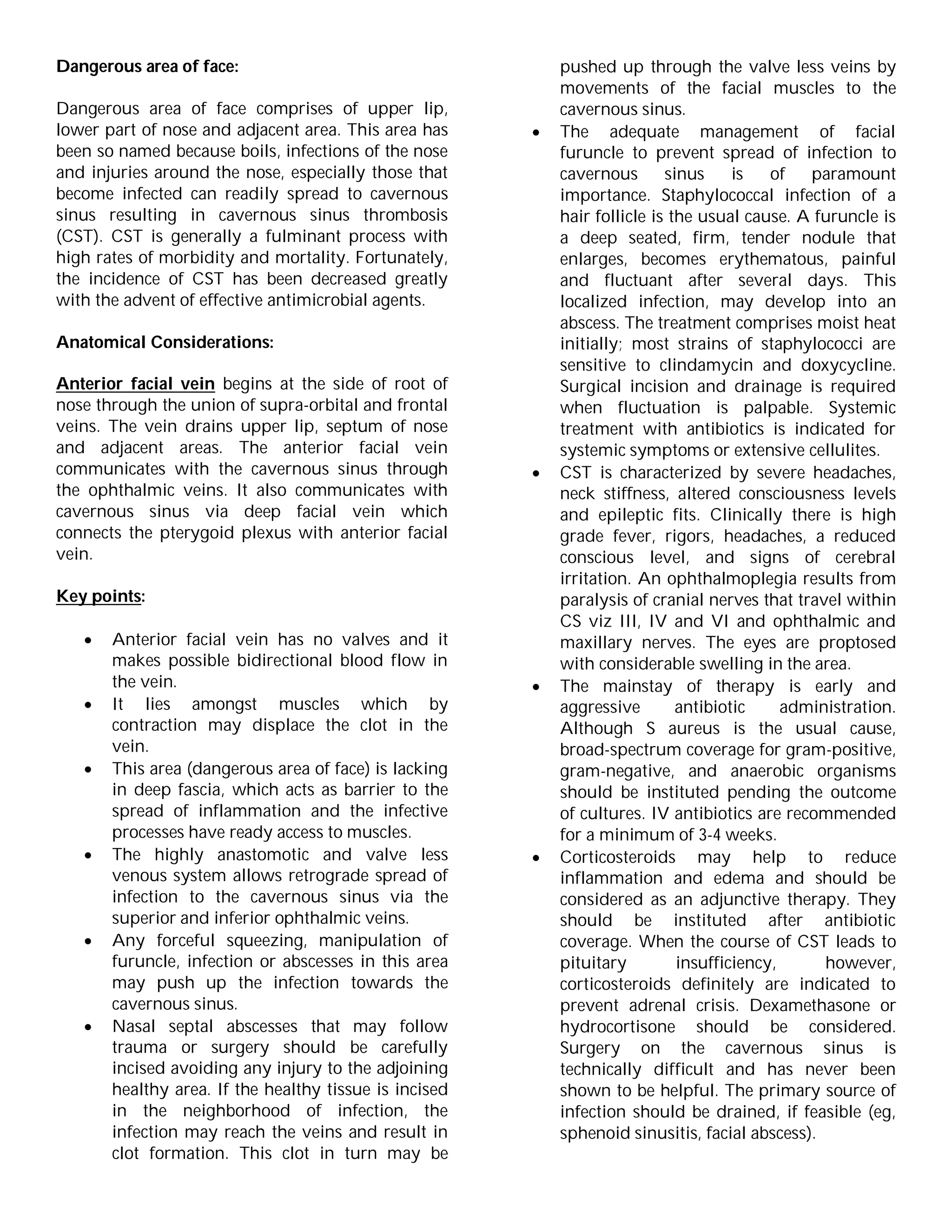 Dangerous area of face | PDF