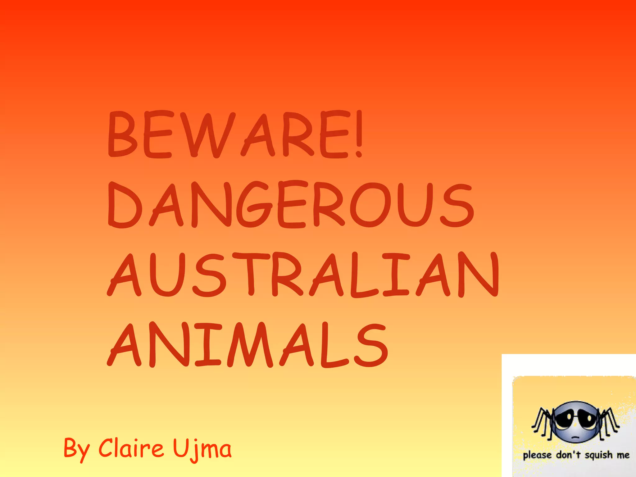 Dangerous australian animals | PPT