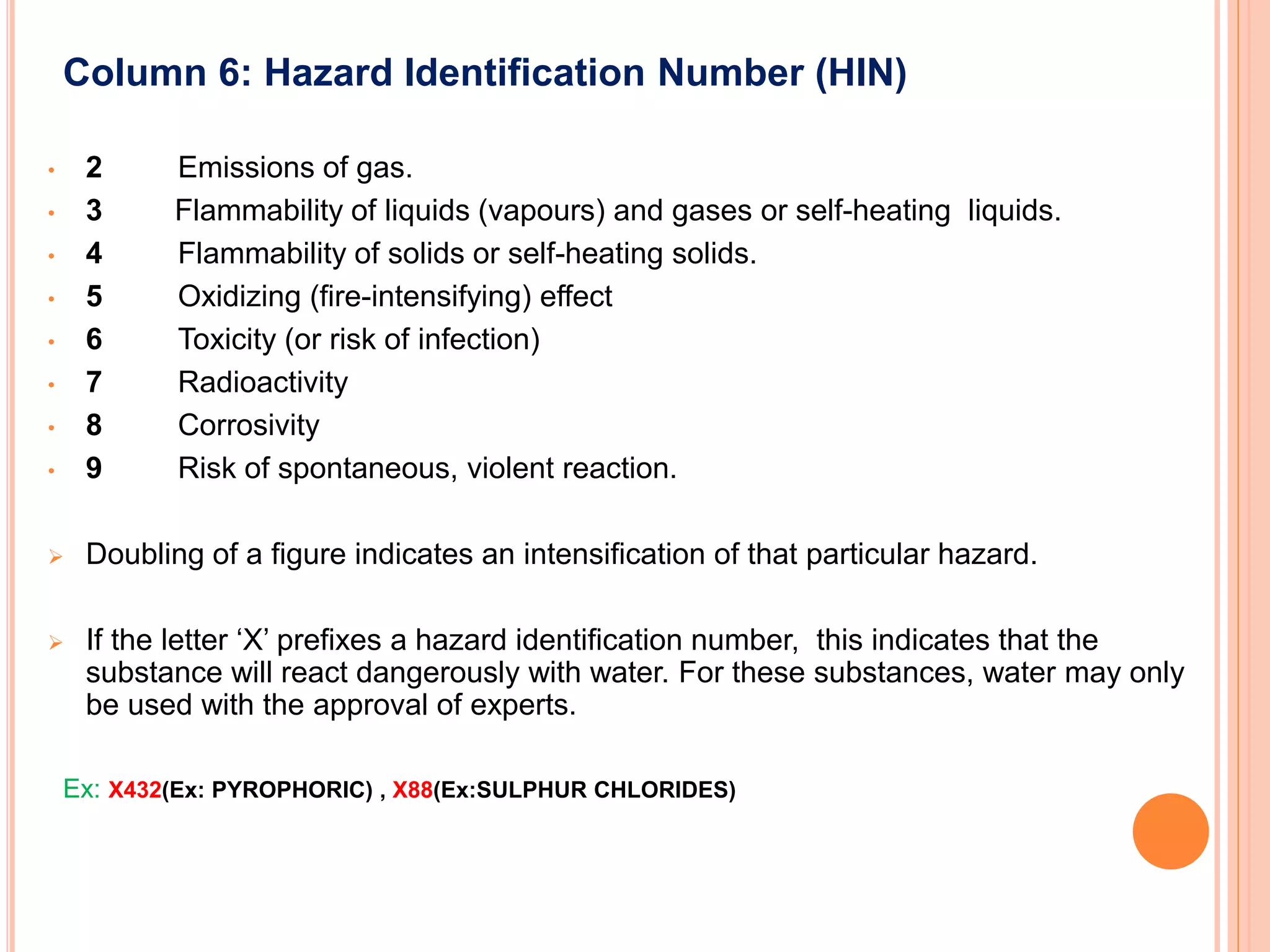 Dangerous Goods Emergency Action Codes | PPTX