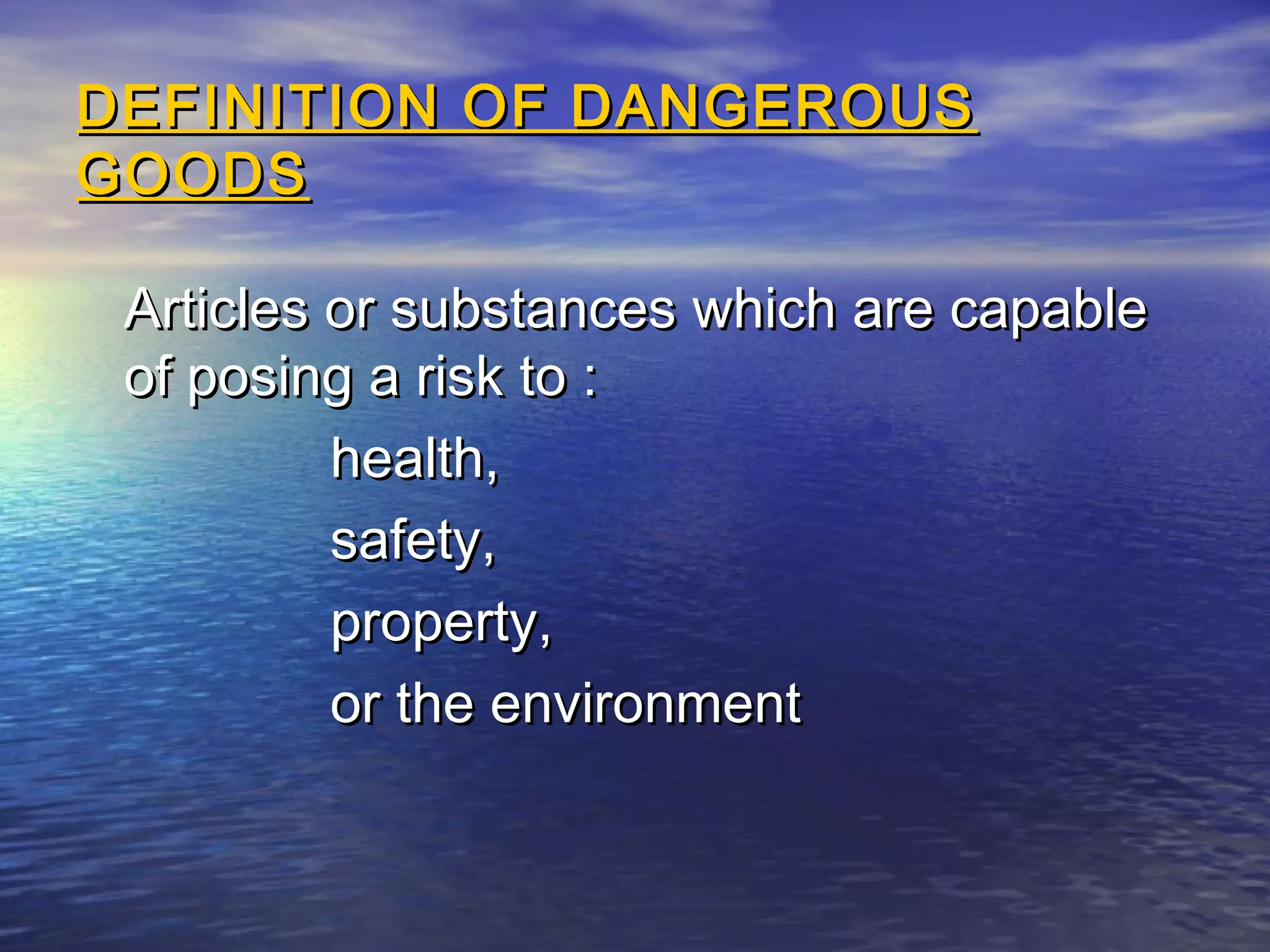 IATA Dangerous Goods Regulations | PPT
