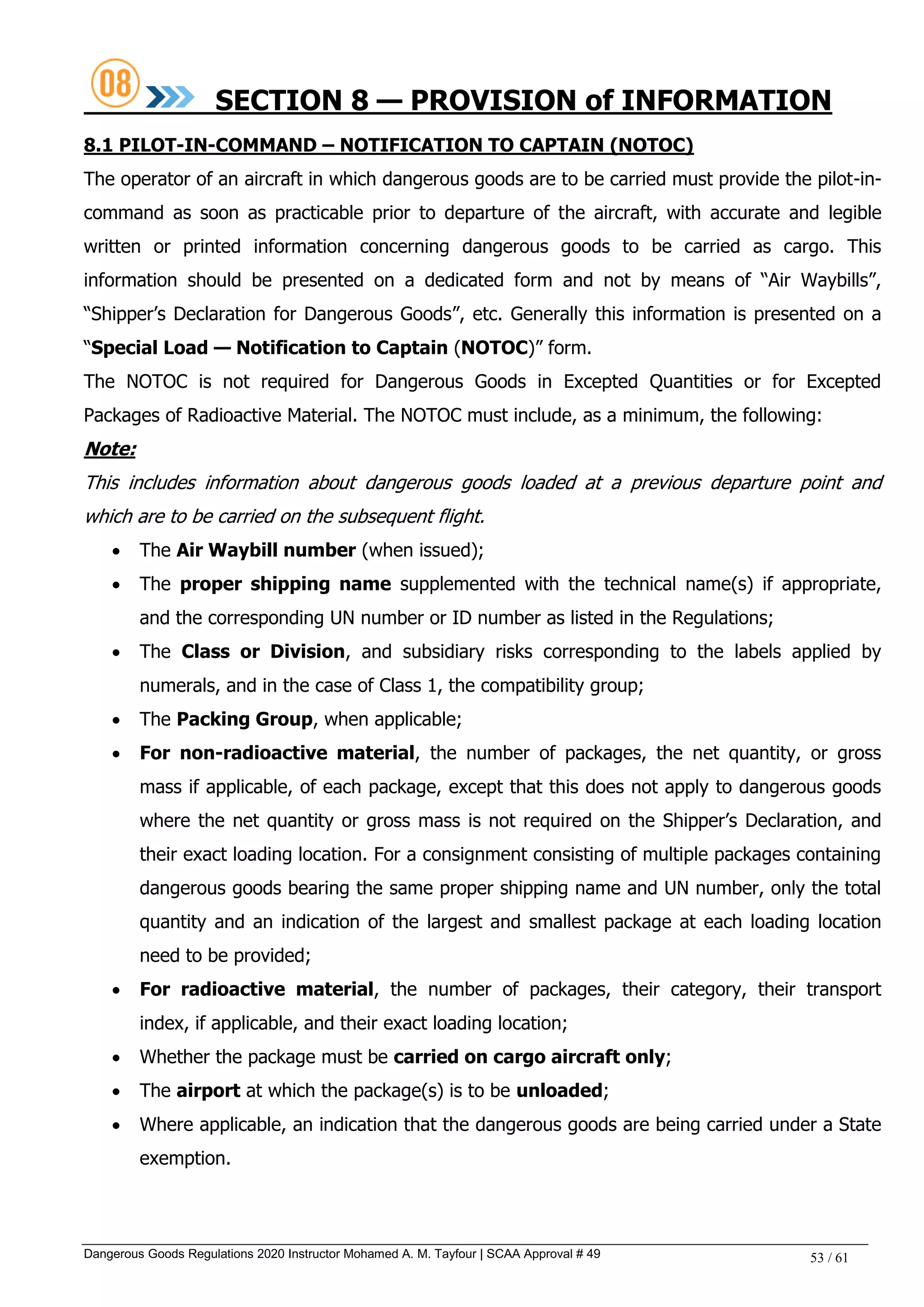 Dangerous goods regulations cat 10 | PDF