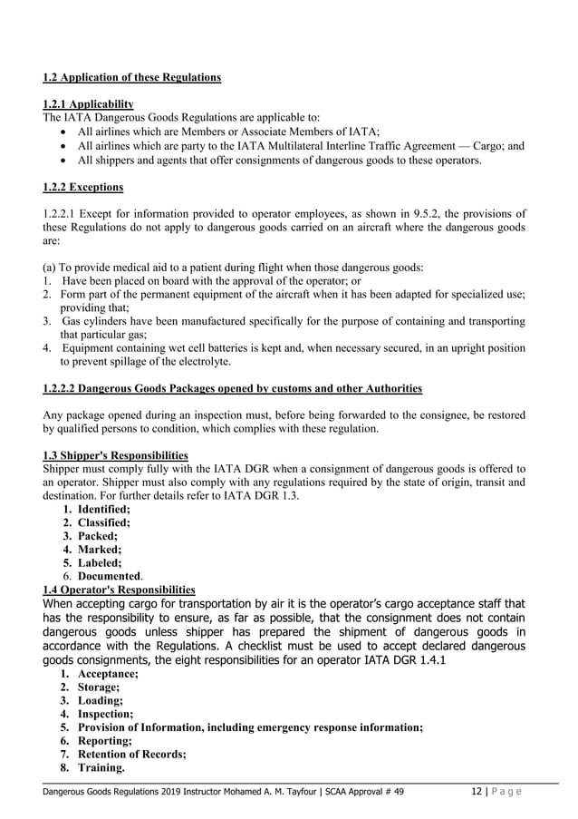 Dangerous goods regulations CAT 12 | PDF | Air Travel | Travel Type