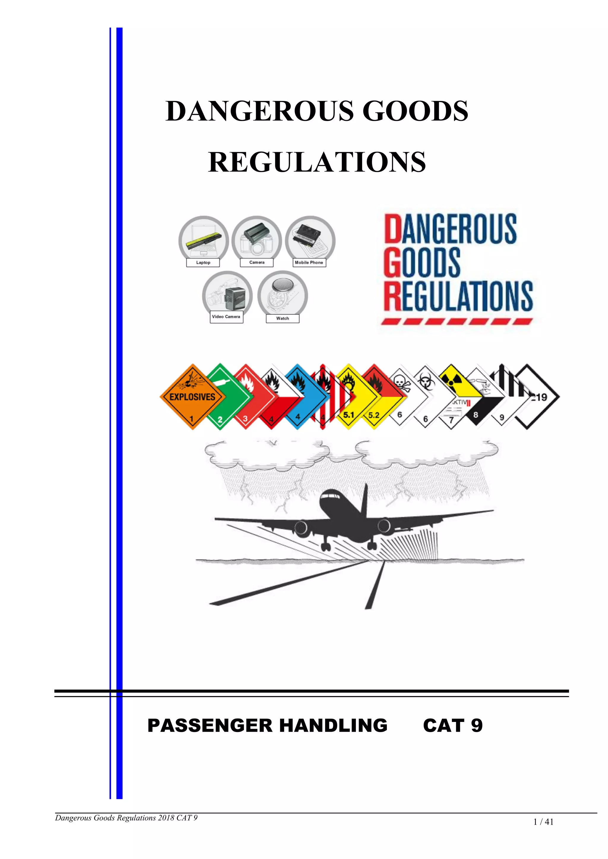 Dangerous goods regulations cat 9 | PDF