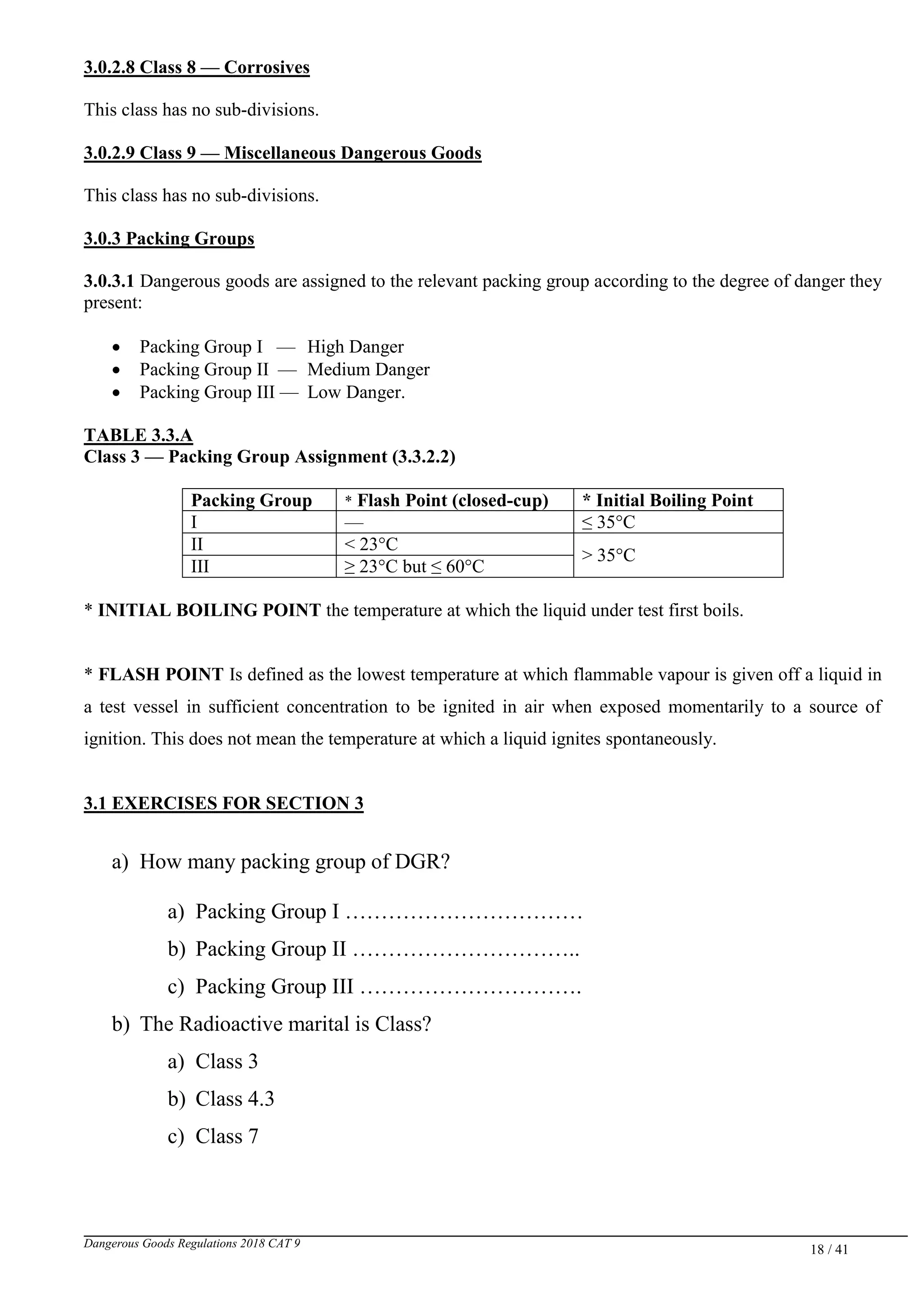 Dangerous goods regulations cat 9 | PDF
