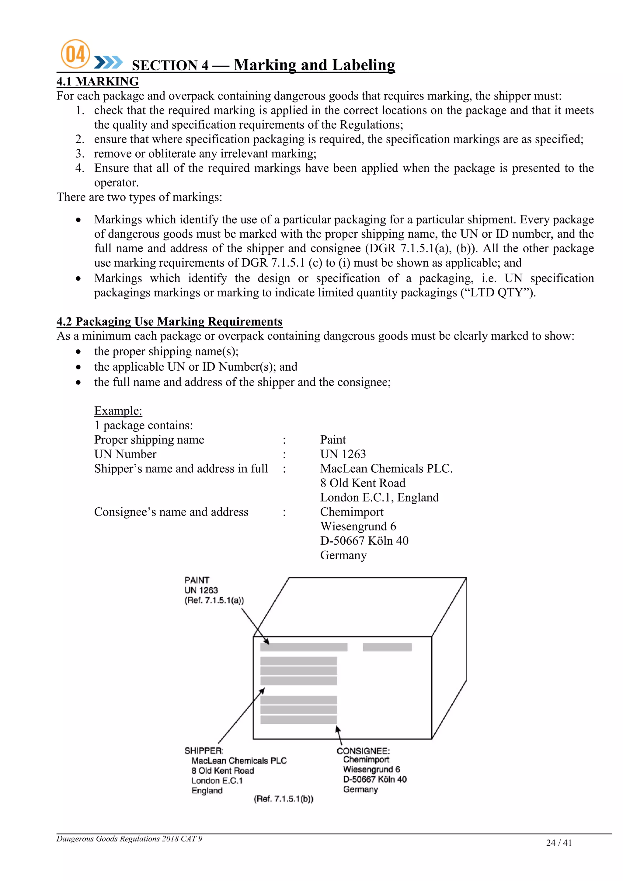 Dangerous goods regulations cat 9 | PDF
