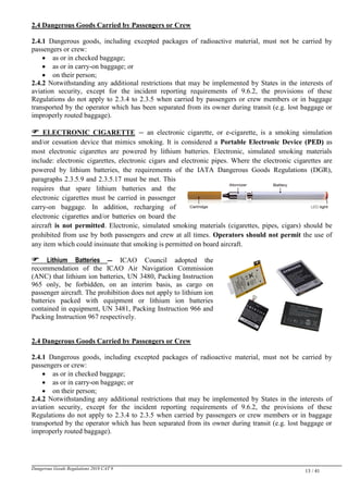 Dangerous goods regulations cat 9 | PDF