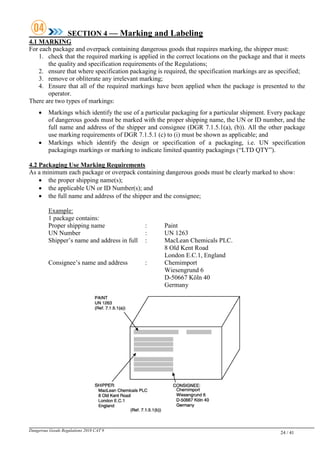 Dangerous goods regulations cat 9 | PDF
