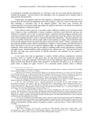 Dangerous Liaisons - Software Combinations as Derivative Works? | PDF