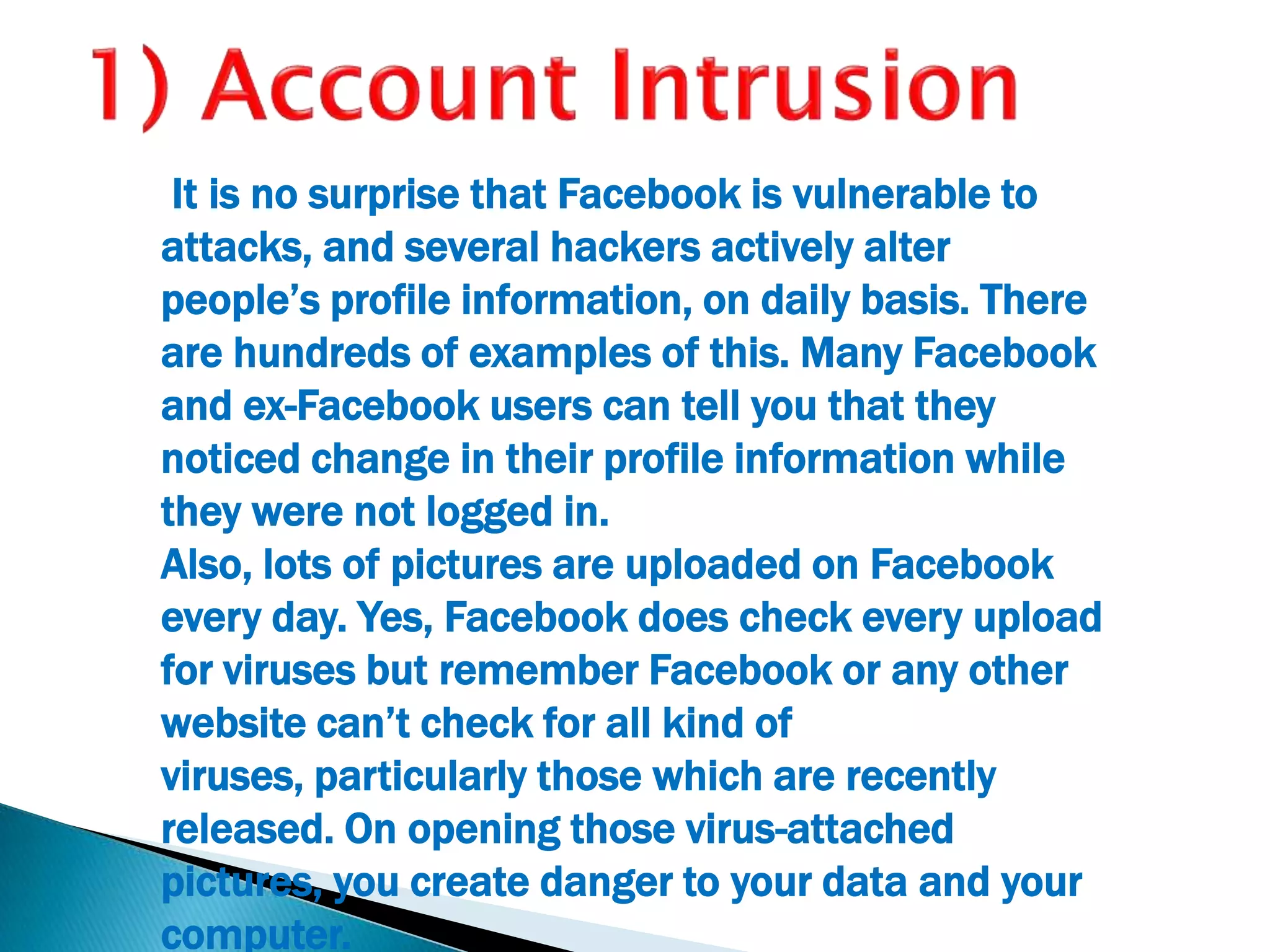 Dangers of Facebook | PPTX