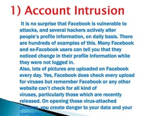 Dangers of Facebook | PPTX