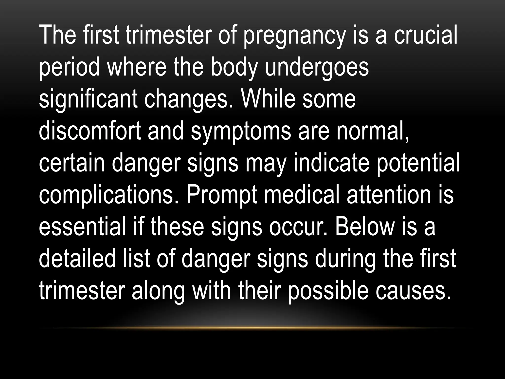 Danger Signs during Pregnancy (ANTENATAL CARE).pptx